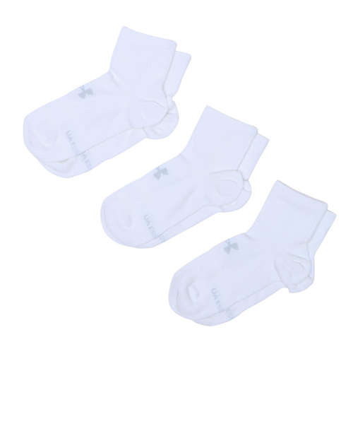 1382952 K ESS Q SOCKS (3P) 100WHT/WHT/HGY 676767-0002｜エービーシー・マートの通販 ...