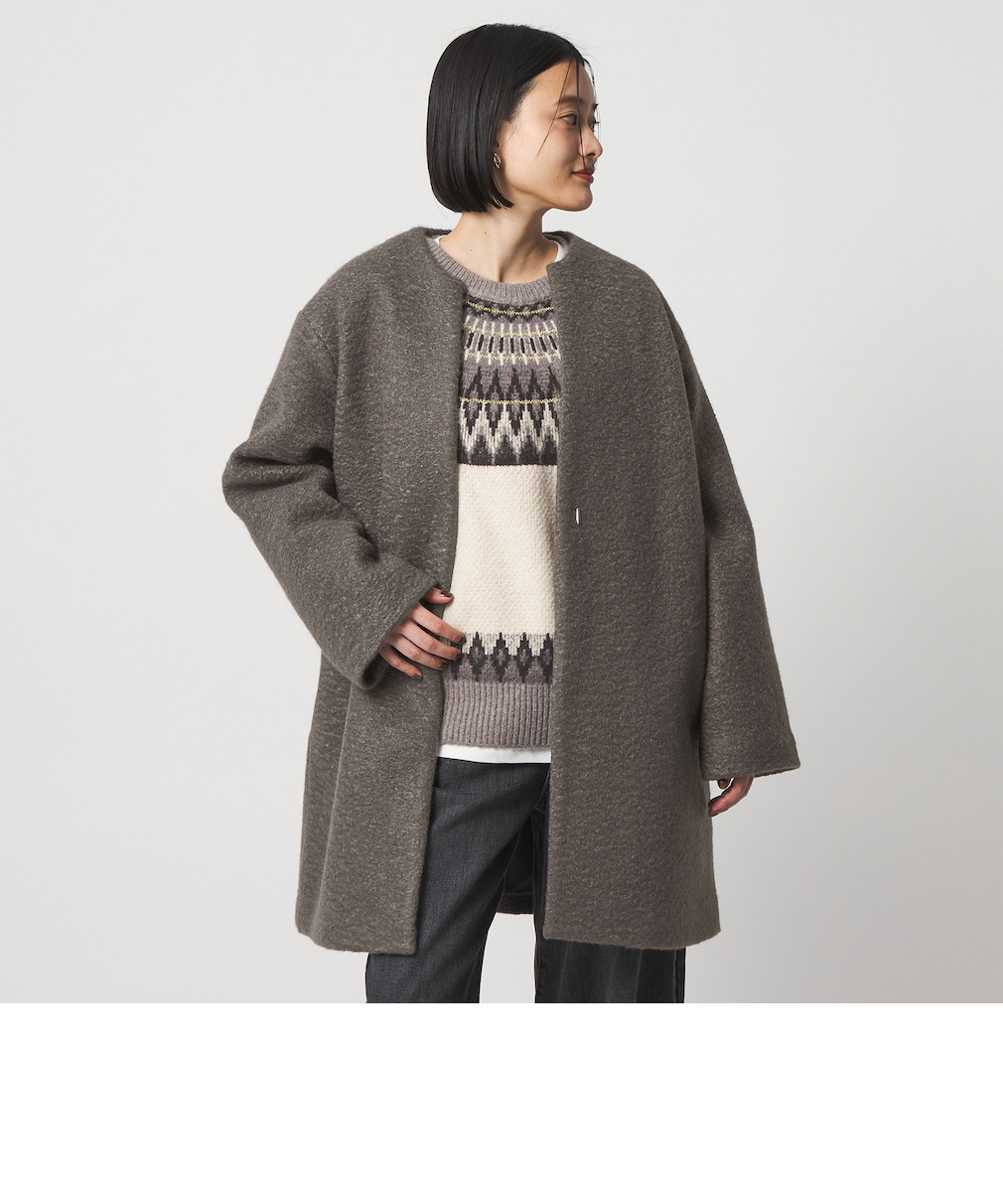 ブークレ メルトン キーネックコート ＜A DAY IN THE LIFE＞｜ユナイテッドアローズ アウトレットのアウトレット通販｜三井 ...