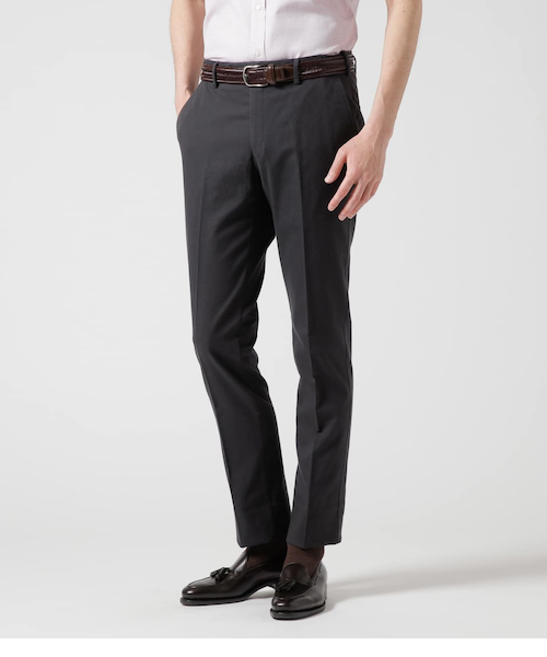 ウォッシャブル】ムリネダイアゴナル ウエストアジャストパンツ