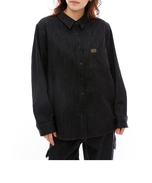 【OUTLET】RVCA レディース RECESSION DENIM SHIR 長袖シャツ BLK 【2024年秋冬モデル】｜クイックシルバー ...