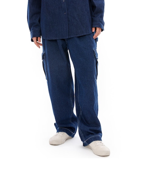 【OUTLET】RVCA レディース RECESSION DENIM CARG ロングパンツ BLU 【2024年秋冬モデル】｜クイック ...