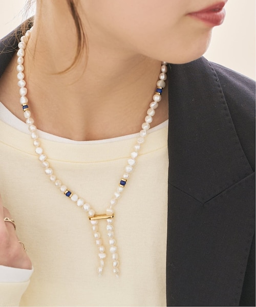 EO / イオ Pearl & Lapis Lazuli ラリアットネックレス｜スピックアンドスパンの通販｜&mall（アンドモール）三井 ...