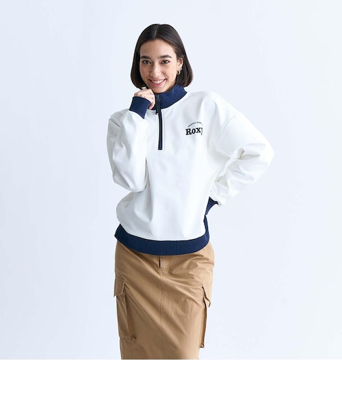【ROXY ロキシー 公式通販】ロキシー（ROXY）Roxy 速乾 UVカット ハーフジップ スウェット KEEP IT REAL STAND ...