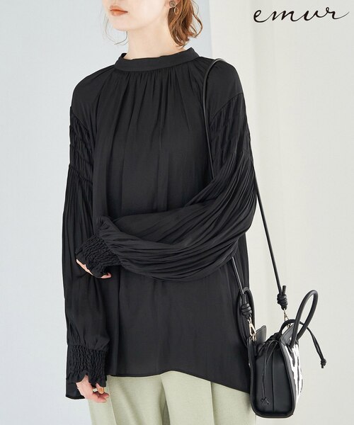 【emur】タックボリューム袖ブラウス｜ロペピクニックの通販｜&mall（アンドモール）三井ショッピングパーク公式通販