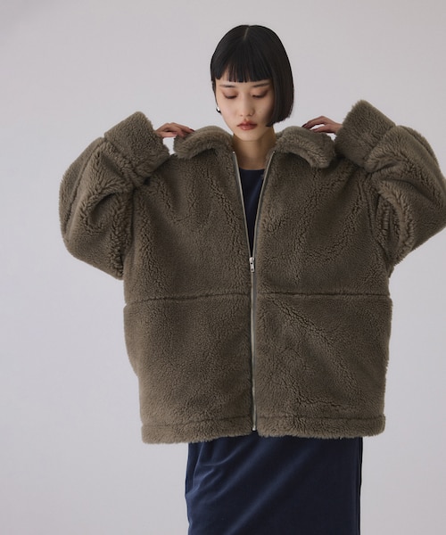 アダムエロペ（ADAM ET ROPE’）/スウィッチングボアブルゾン スウィッチングボアブルゾン｜アダムエロペの通販｜&mall（アンド