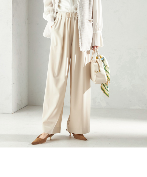 quaranciel:〈洗濯機可能〉フラワー レース ワイド パンツ｜シップスの