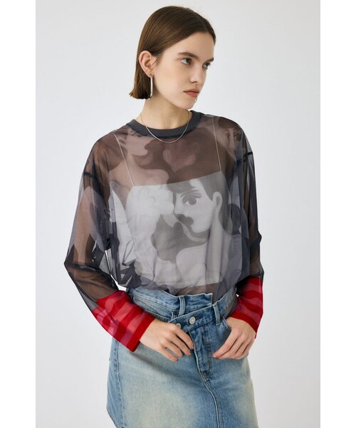 PU MESH LONG トップス｜マウジーの通販｜&mall（アンドモール）三井ショッピングパーク公式通販