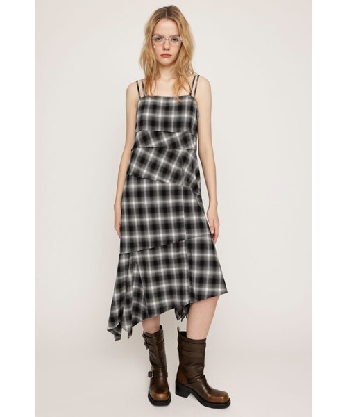ASYMMETRY HEM CHECK ワンピース｜スライの通販｜&mall（アンドモール）三井ショッピングパーク公式通販