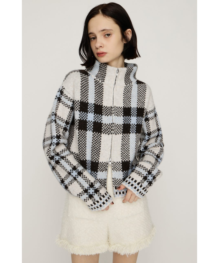 JQ KNIT FRONT ZIP カーディガン｜スライの通販｜&mall（アンドモール）三井ショッピングパーク公式通販