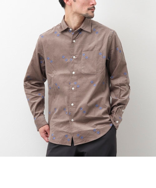 【CLOFT/クロフト】フットプリント刺しゅう コーデュロイシャツ 肉球｜ノーリーズの通販｜&mall（アンドモール）三井ショッピングパーク公式通販