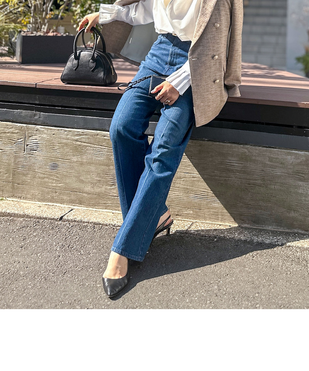 【RM denim】センタープレスハイウエストデニム｜ノーリーズの通販｜&mall（アンドモール）三井ショッピングパーク公式通販