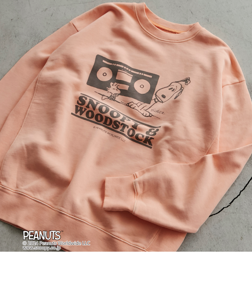 PEANUTS(ピーナッツ)×coen ピグメント裏毛スウェット｜コーエンの通販｜&mall（アンドモール）三井ショッピングパーク公式通販