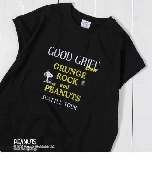 PEANUTS(ピーナッツ)×coen フレンチスリーブプリントTシャツ｜コーエンの通販｜&mall（アンドモール）三井ショッピングパーク公式通販