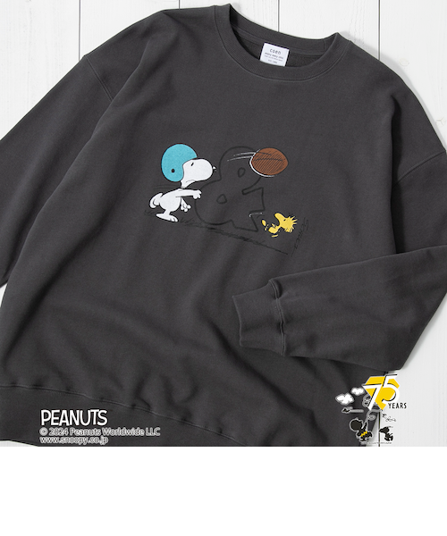 PEANUTS(ピーナッツ)×coen 裏毛クルーネックスウェット｜コーエンの通販｜&mall（アンドモール）三井ショッピングパーク公式通販