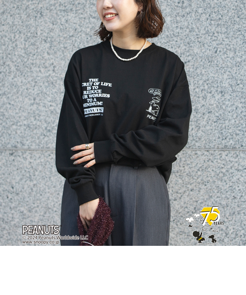 PEANUTS(ピーナッツ)×coen 天竺ロングスリーブTシャツ｜コーエンの通販｜&mall（アンドモール）三井ショッピングパーク公式通販