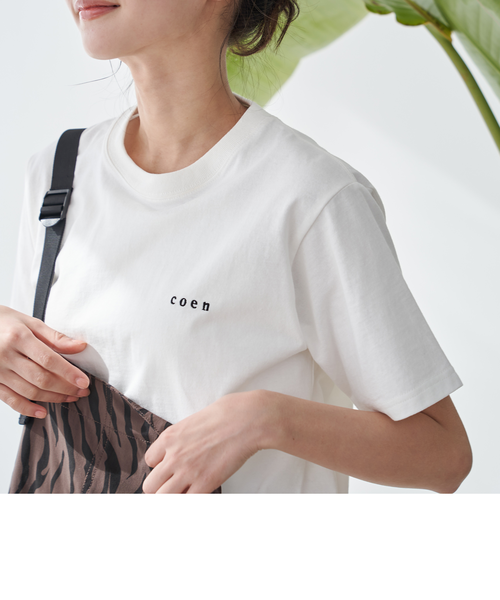 ≪完売カラー追加決定≫USAコットン COENロゴ刺繍Tシャツ｜コーエンの通販｜&mall（アンドモール）三井ショッピングパーク公式通販