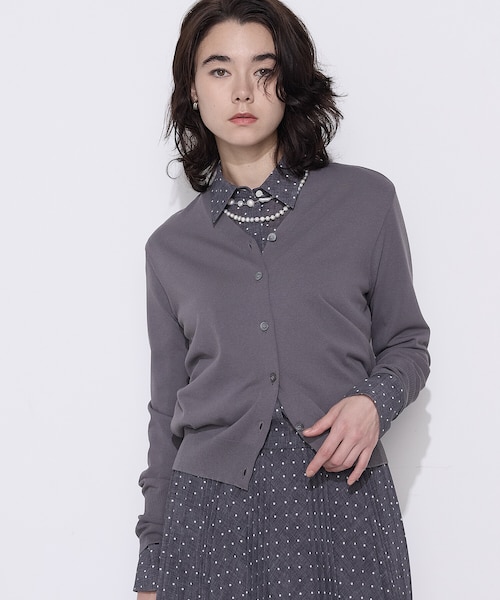 TALLサイズ 〕 コットンダルストレッチ Vネックカーディガン｜コムサの