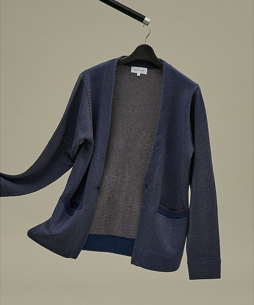 バイアスジャガード 1ボタン カーディガン｜アバハウスの通販｜&mall