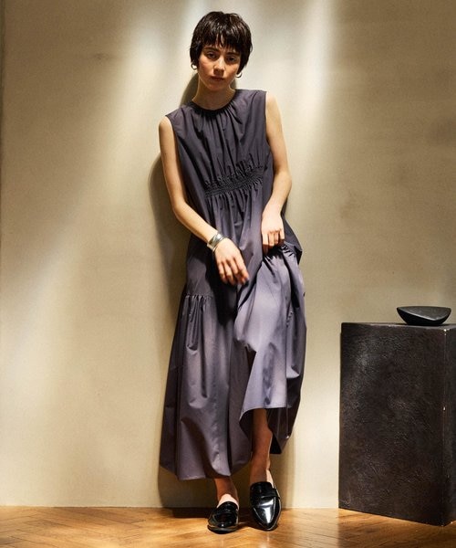 MINOTECH(R)シャーリングティアードワンピース｜ナノ・ユニバースの通販｜&mall（アンドモール）三井ショッピングパーク公式通販