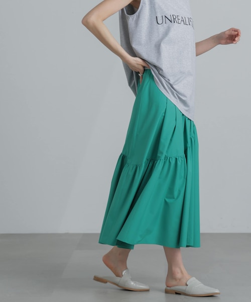 MINOTECH(R) アシメティアードギャザースカート｜ナノ・ユニバースの通販｜&mall（アンドモール）三井ショッピングパーク公式通販