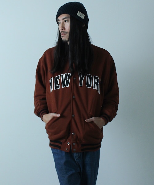 SWEAT STADIUM JACKET 'AVIREX NYC' ／ スウェット スタジアム ジャケット｜アヴィレックスの通販｜&mall ...