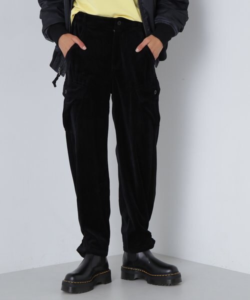 BOYFRIEND CARGO VELOUR PANTS／ボーイフレンド ベロアカーゴパンツ｜アヴィレックスの通販｜&mall（アンドモール ...