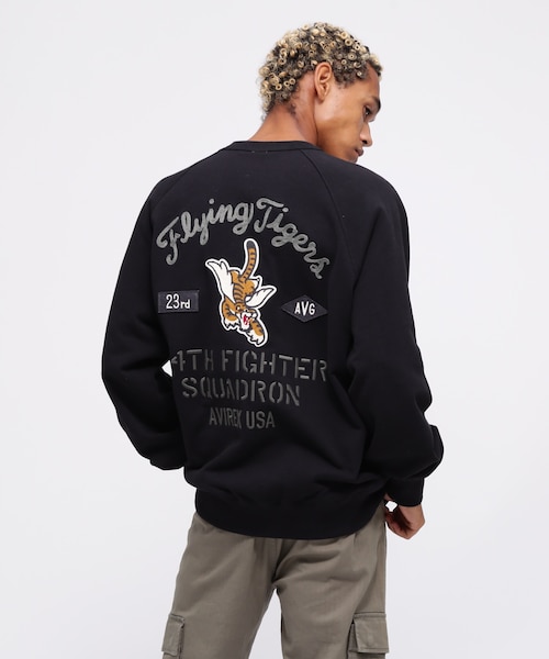 CREWNECK SWEAT FRYING TIGERS ／ クルーネックスウェット フライングタイガース ／ AVIREX｜アヴィレックスの ...