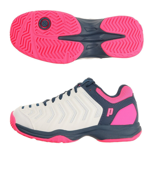 プリンス（PRINCE）オールコート用 テニスシューズ レディース BASIC DPS113 391 WHT/FLP｜スーパースポーツゼビオの通販｜&mall（アンドモール）三井ショッピング ...