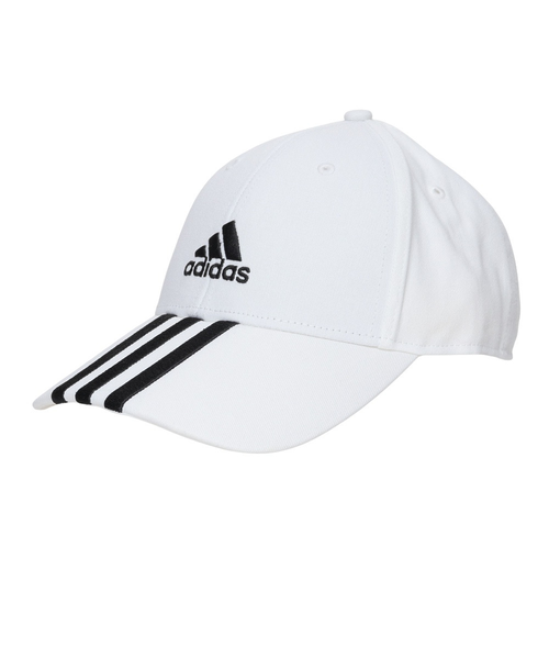 アディダス（adidas）スリーストライプス コットンツイル ベースボール キャップ 帽子 DKH29-II3509 Mサイズ 白｜スーパー ...