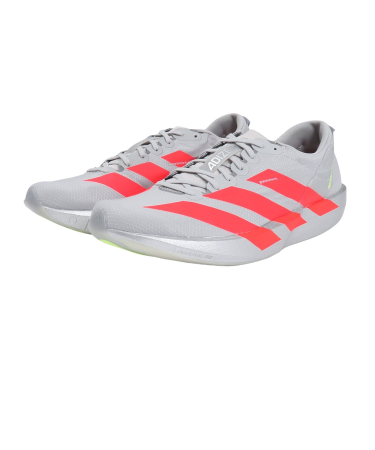 アディダス（adidas）ランニングシューズ アディゼロジャパン9 M グレー IH5746 スニーカー トレーニング 部活 マラソン 軽量 ...