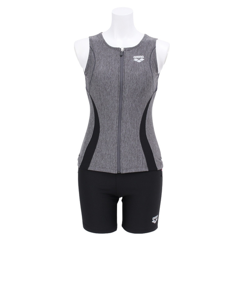 アリーナ(ARENA)フィットネス水着 水泳 セパレーツカバーバック グレー×黒 M-LLサイズ AS6SWF46L GYBK… アリーナ（ARENA）フィットネス水着 水泳 セパレーツカバーバック