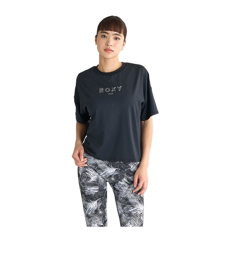 ロキシー（ROXY）TREAUSRE YOURSELF 半袖Tシャツ フィットネス スポーツ 25SURST252563BLK｜スーパー ...