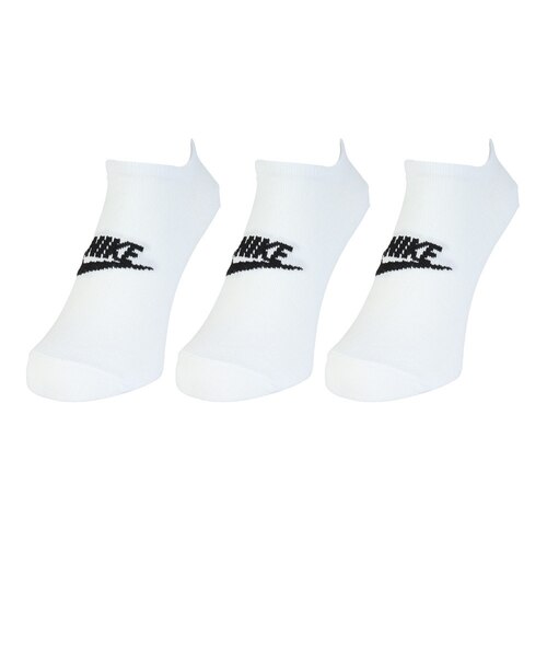ナイキ（NIKE）靴下 スポーツウェア エブリデイ エッセンシャル ノーショウ ソックス 3足組 白 23-29cm DX5075-100 3 ...