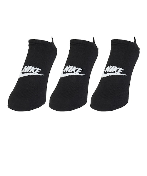 ナイキ（NIKE）靴下 スポーツウェア エブリデイ エッセンシャル ノーショウ ソックス 3足組 黒 23-29cm DX5075-010 3 ...