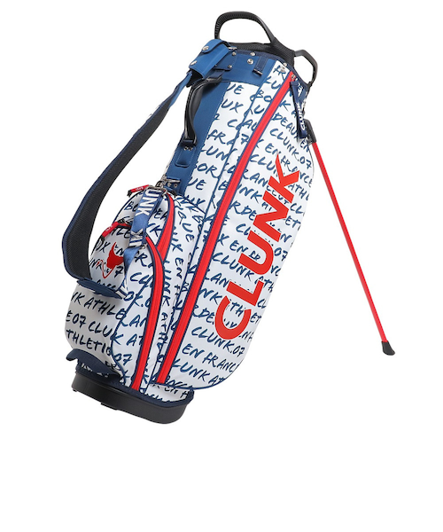 クランク（CLUNK）ゴルフ キャディバッグ スタンド式 9.5型 7分割 撥水 軽量 BRUSHシリーズ CL5PNC01 WHT ...