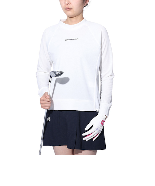 ROSASEN（ROSASEN）ゴルフウェア 長袖 モールジャガード クルーネック