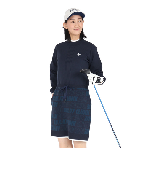 クランク（CLUNK）ゴルフウェア 撥水 軽量 長袖 ニットワンピース CL5QUQ13 NVY｜ヴィクトリアゴルフの通販｜&mall（アンド ...