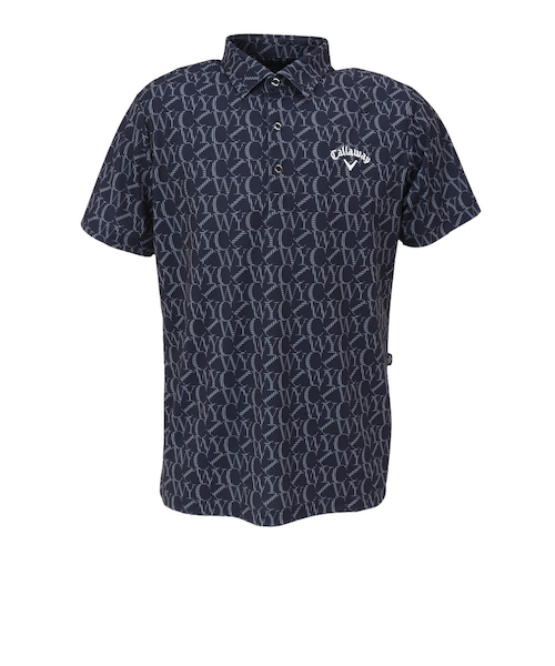 キャロウェイ（CALLAWAY）ゴルフウェア 吸汗速乾 ロゴプリント 鹿の子