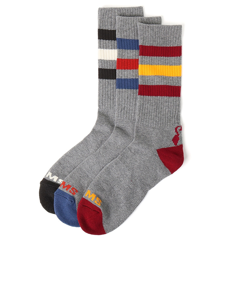 チャムス（CHUMS）3足組 ブービー ミディアムソックス CH06-1129-G001｜ヴィクトリアエルブレスの通販｜&mall（アンドモール）三井ショッピングパーク公式通販