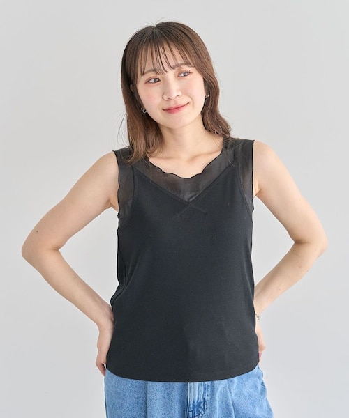 ・SUGAR SPOON シアー切替タンクトップⅡ｜グリーンパークスの通販｜&mall（アンドモール）三井ショッピングパーク公式通販
