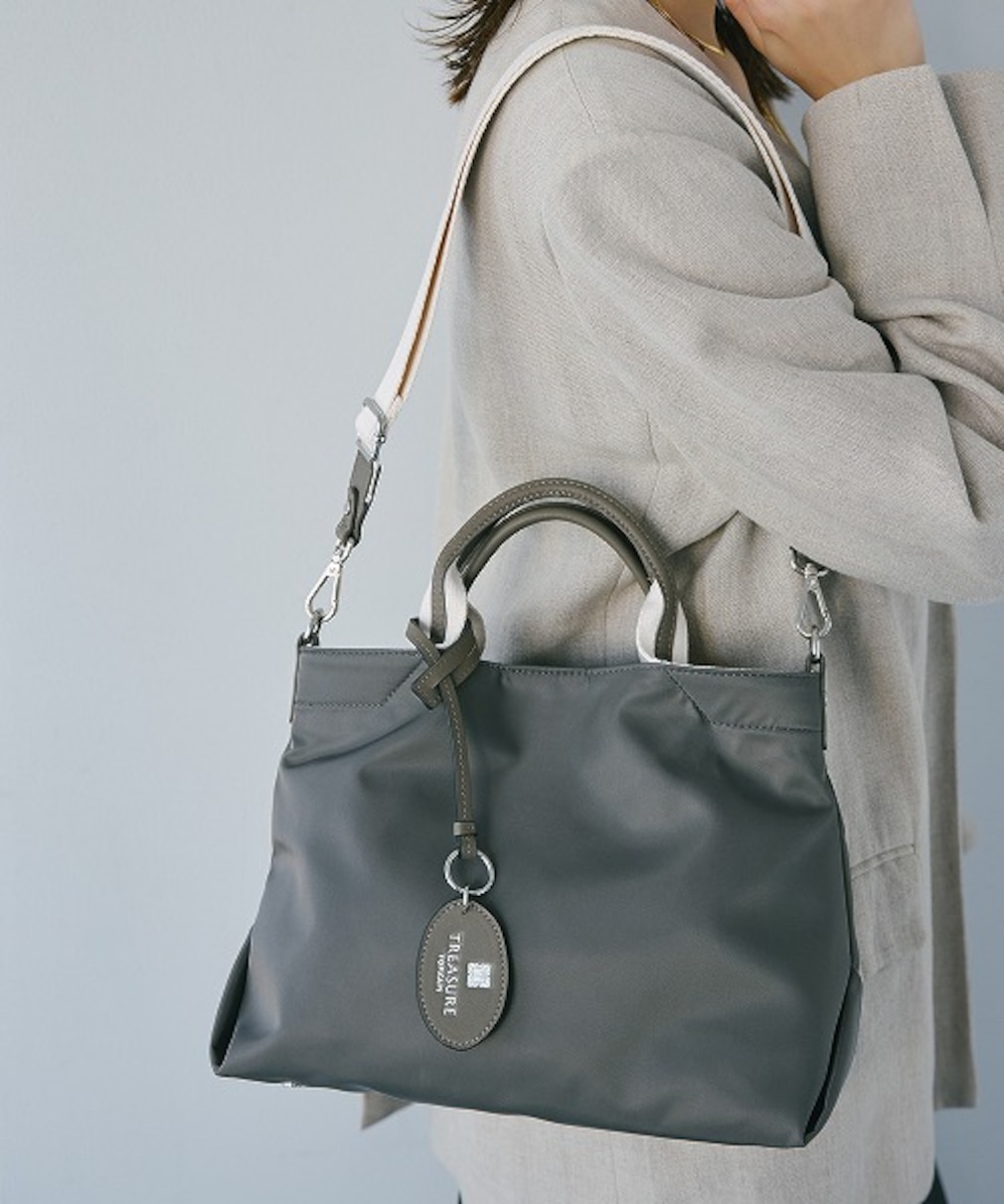 【TREASURE TOPKAPI】ストライプハンドル ナイロン 2way ミニ トートバッグ｜トプカピの通販｜&mall（アンドモール）三井ショッピングパーク公式通販