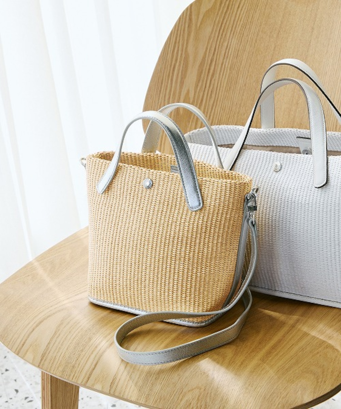 【Breath TOPKAPI】レザーハンドル ショルダー付き トート カゴバッグ｜トプカピの通販｜&mall（アンドモール）三井ショッピングパーク公式通販