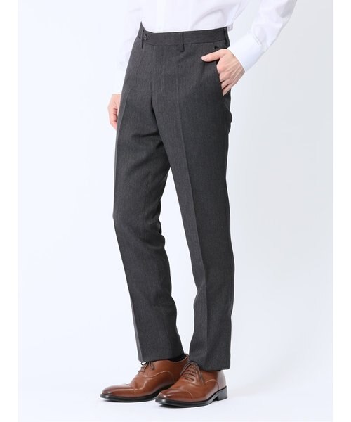 トラベスト/TRABEST スリムフィット ノータックスラックス ヘリンボングレー｜タカキューの通販｜&mall（アンドモール）三井 ...