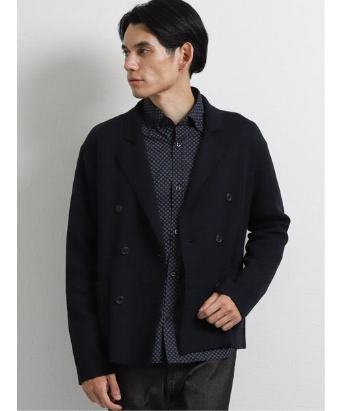 m.f.エディトリアル ウォッシャブル ダブルニットジャケット｜エムエフ