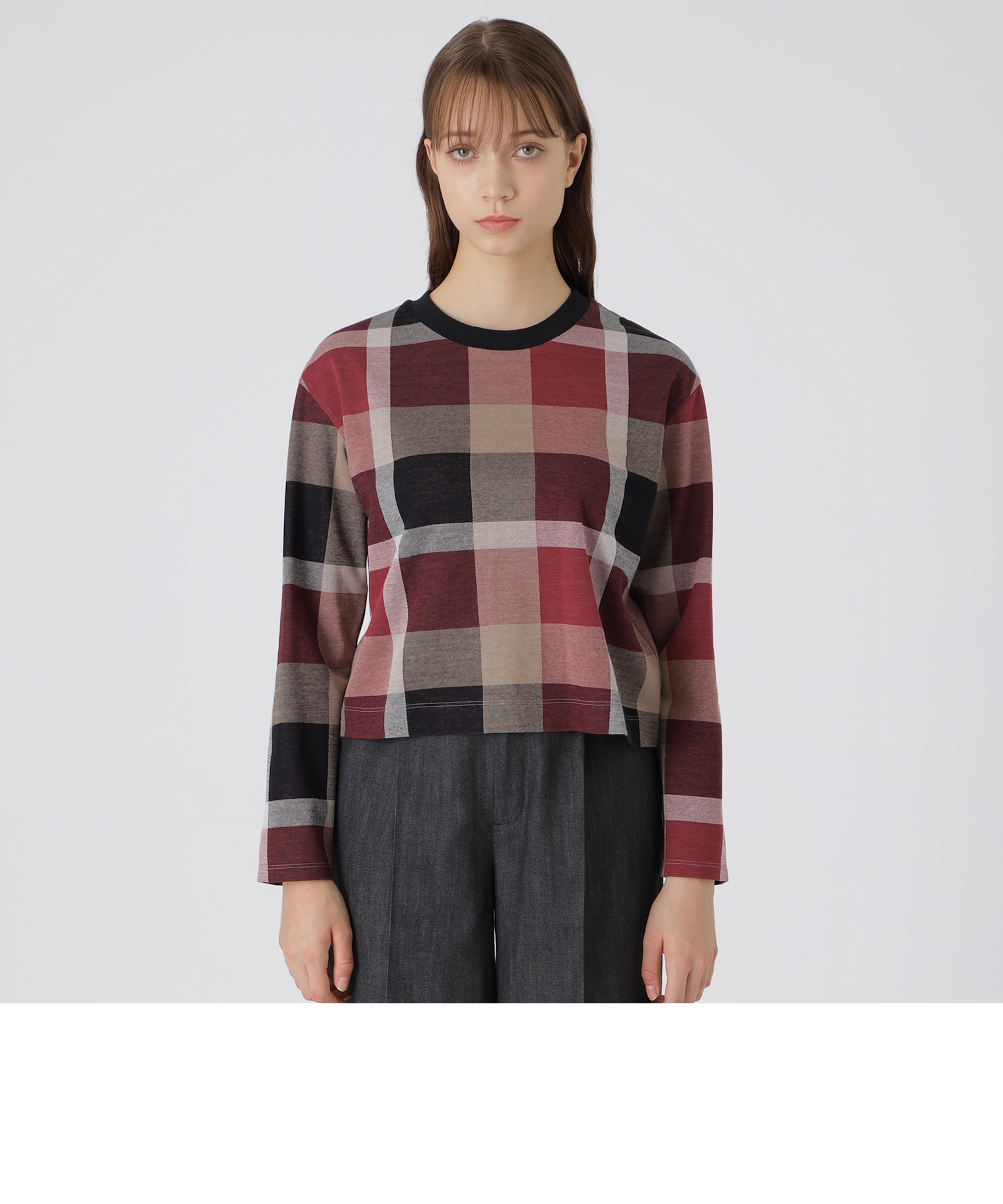 クレストブリッジチェックジャカードジャージープルオーバー｜ブルーレーベルブラックレーベルクレストブリッジの通販｜&mall（アンドモール）三井 ...