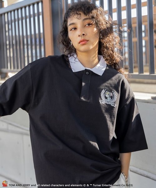 【SEQUENZ】TOM and JERRY EMB.S/S POLO SHIRTS / トムとジェリー 胸ワンポイント 刺繍 襟配色 半袖 ポロ｜ナバルの通販｜&mall（アンドモール）三井 ...