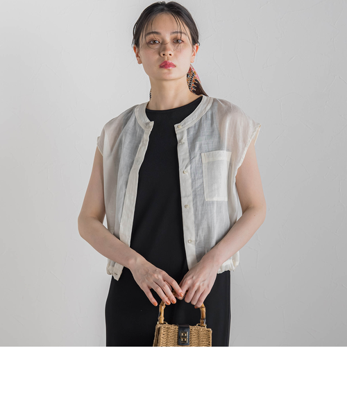 リネンドロストノースリブラウス≪手洗い可能≫｜ドロワットロート