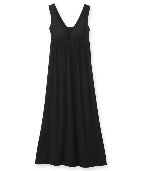 餅田コシヒカリさんとコラボレート☆ナイトブラ付きルームウェア『LuNight（ルナイト）』ナイトブラ付きノースリーブロングワンピース 「ルナ ...