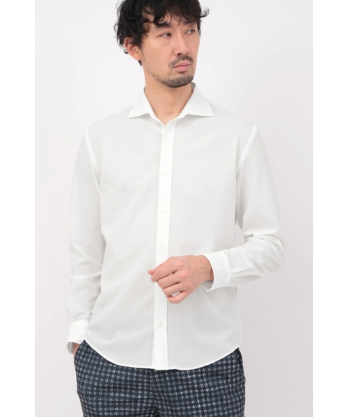 HIGH STREET∴ミスティープリント鹿の子クルーネック半袖カットソー