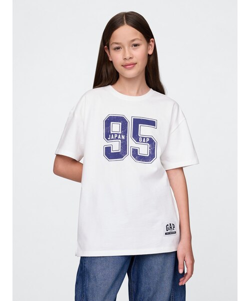30th アニバーサリー オーバーサイズ GAPロゴ チュニックTシャツ (キッズ)｜ギャップの通販｜&mall（アンドモール）三井ショッピングパーク公式通販